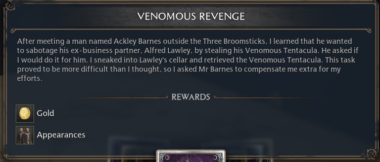 Hogwarts Legacy - Ayudando a Ackley Barnes en Venomous Revenge
